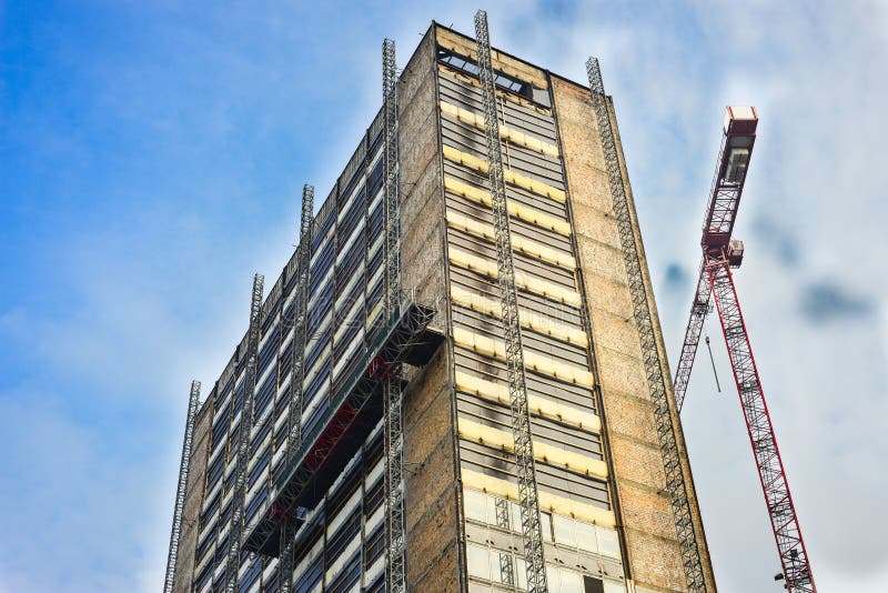 Building Under Reconstruction Stock Image - Image of repainting ...