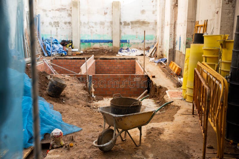 Building Under Reconstruction Stock Photo - Image of construction ...