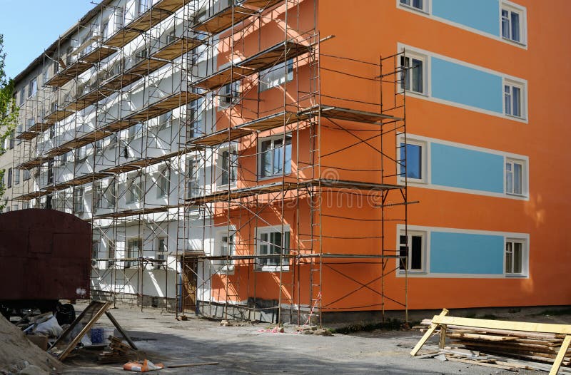 Building under repair. stock image. Image of sunlight - 19869219