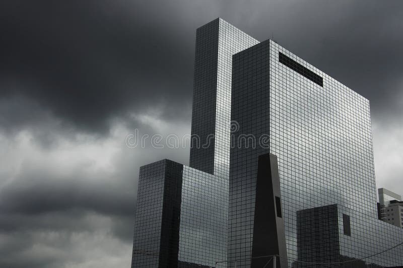 Building under the storm stock image. Image of finace - 15931713