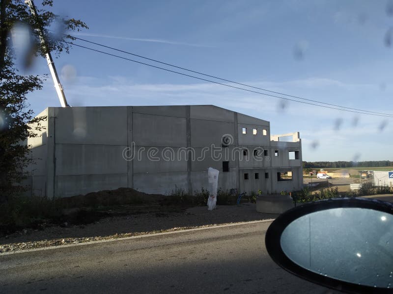 Building Unfinished House Work Construction Area Stock Image - Image of ...