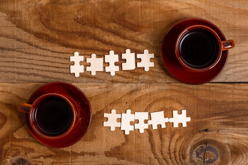 Close-Up White Jigsaw Pattern Puzzle Pieces To Be Connected with ...