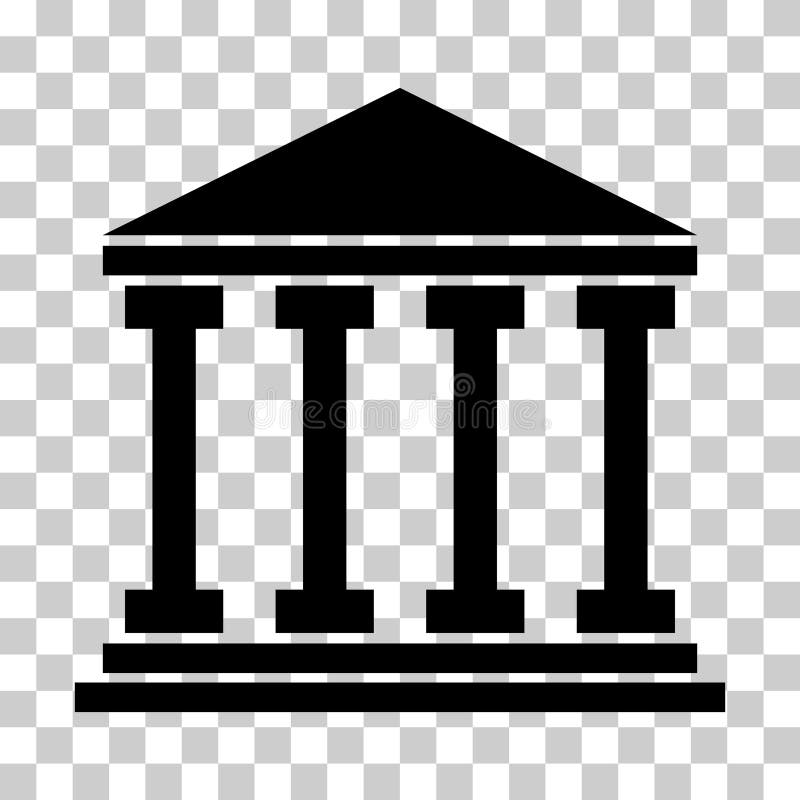 Building University Architecture Icon, Museum Roman Symbol, Flat Design ...