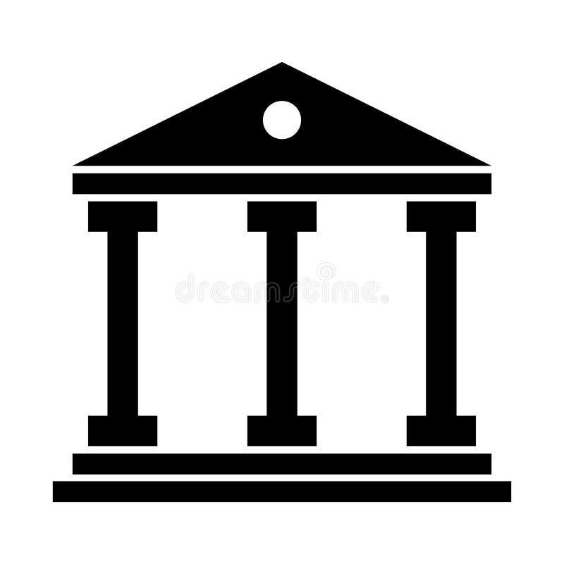 Building University Architecture Icon, Museum Roman Symbol, Flat Design ...
