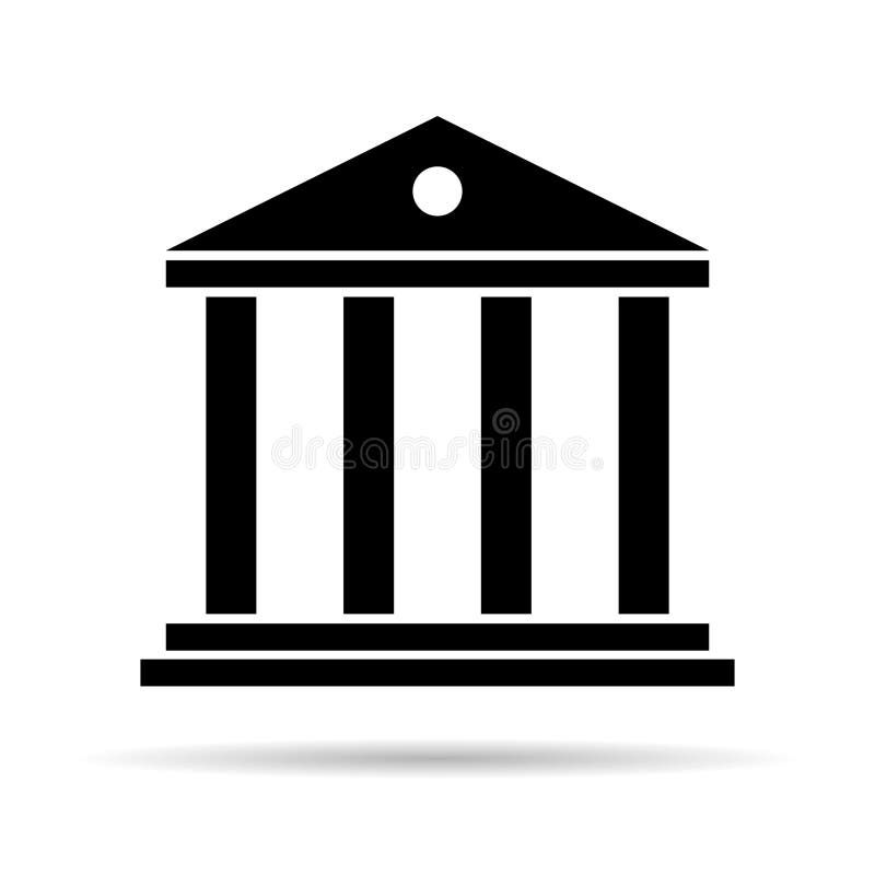 Building University Architecture Shadow Icon, Museum Roman Symbol, Flat ...