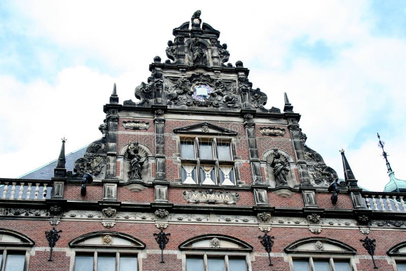 The Building of the University in Groningen Stock Photo - Image of ...