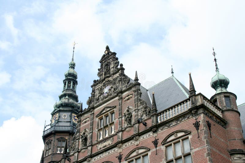 The Building of the University in Groningen Stock Image - Image of city ...