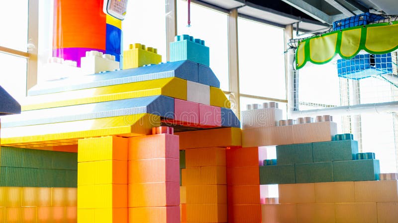 Building from Unloading Blocks in the Playground. Disassembly of Toys ...