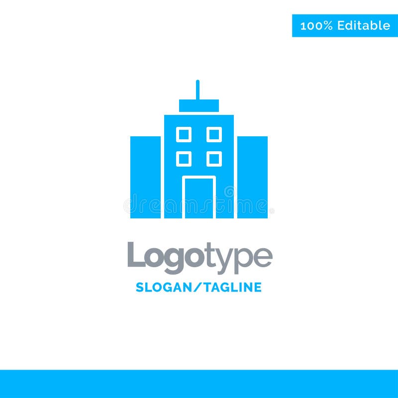 Building, User, Office, Interface Blue Solid Logo Template. Place for ...