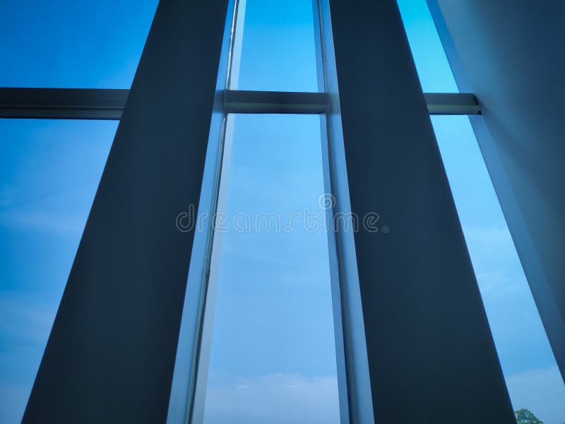 This Building Uses Very Large Windows Stock Photo - Image of lighting ...