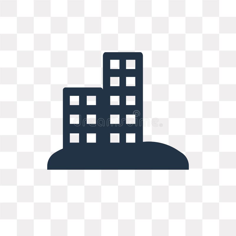 Building Vector Icon Isolated on Transparent Background, Building ...