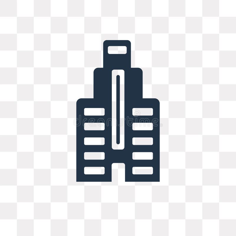 Building Vector Icon Isolated on Transparent Background, Building ...