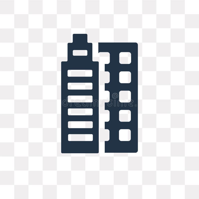 Building Vector Icon Isolated on Transparent Background, Building ...