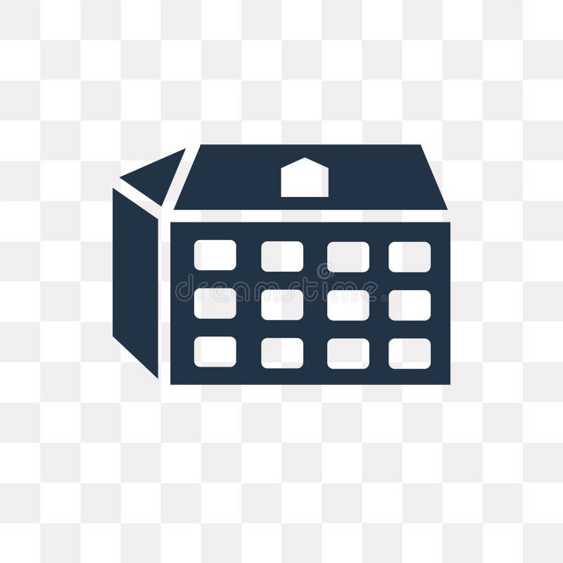 Building Vector Icon Isolated on Transparent Background, Building ...