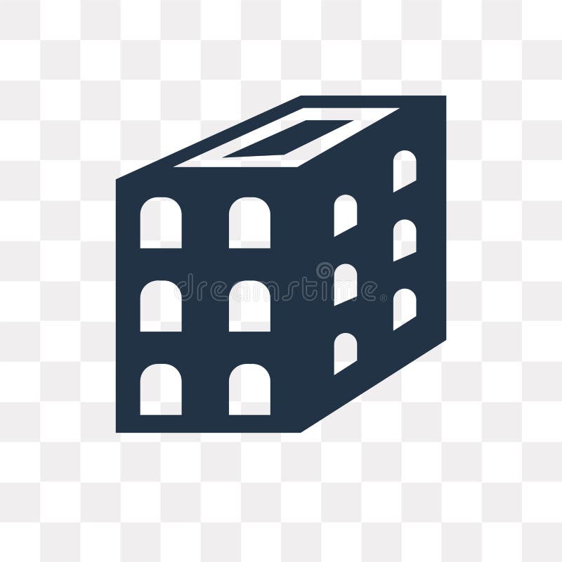 Building Vector Icon Isolated on Transparent Background, Building ...