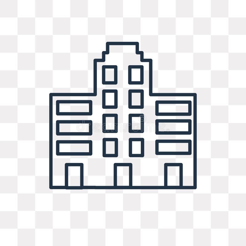 Building Vector Icon Isolated on Transparent Background, Building ...