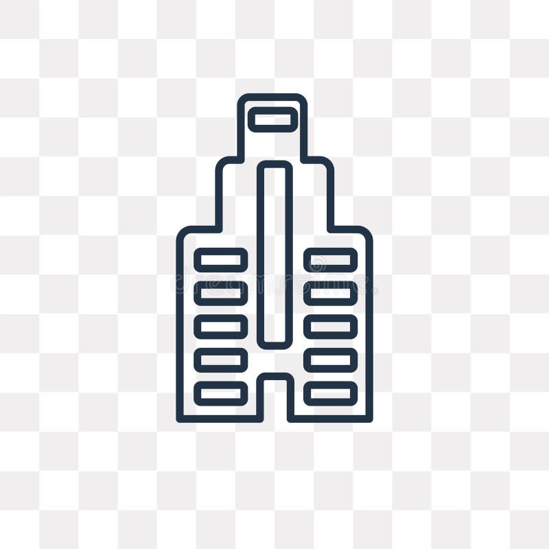 Building Vector Icon Isolated on Transparent Background, Building ...
