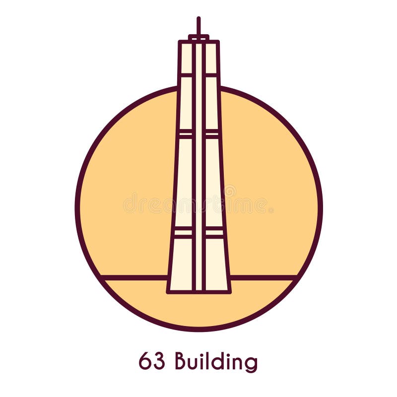 63 Building. Vector Illustration Decorative Design Stock Vector ...