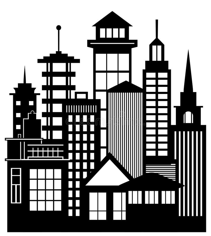 Building Vector Silhouette Stock Illustrations – 243,717 Building ...