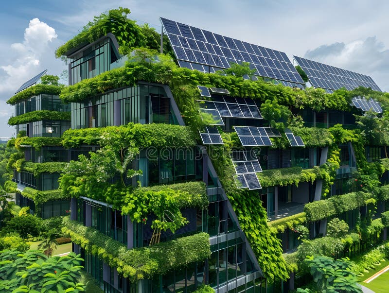 A Building with Vertical Landscaping and an Unusual Arrangement of ...