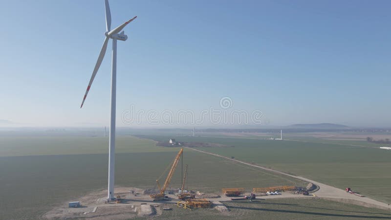 Installing Vestas Wind Systems Turbine for Development Renewable Energy ...