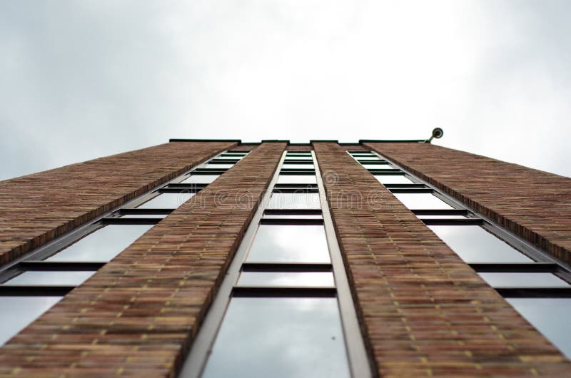 Bottom To Top View Of Modern Office Building Exterior Stock Image ...