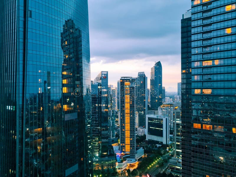 Building view in Jakarta editorial stock photo. Image of architecture ...
