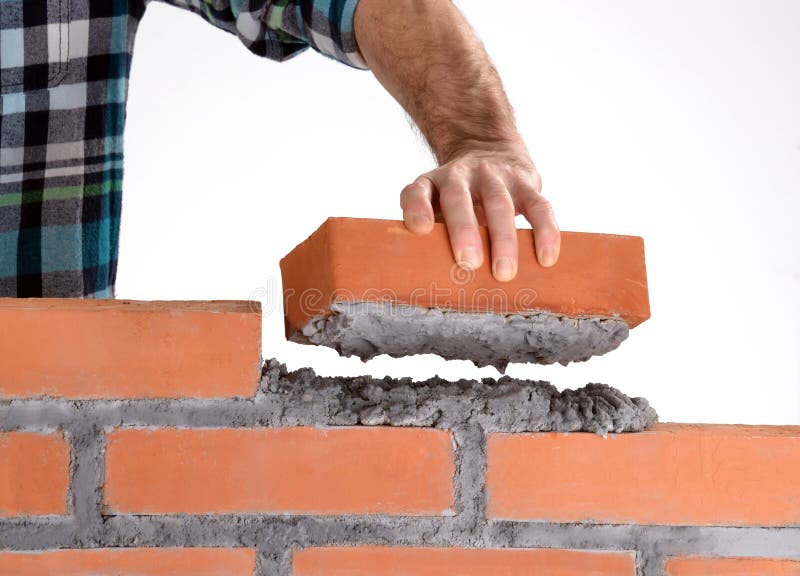 Building a wall. stock image. Image of architect, discipline - 36943809