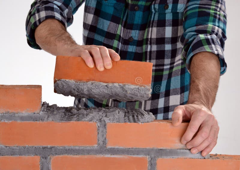 Building a wall. stock image. Image of building, reconstruction - 36944103