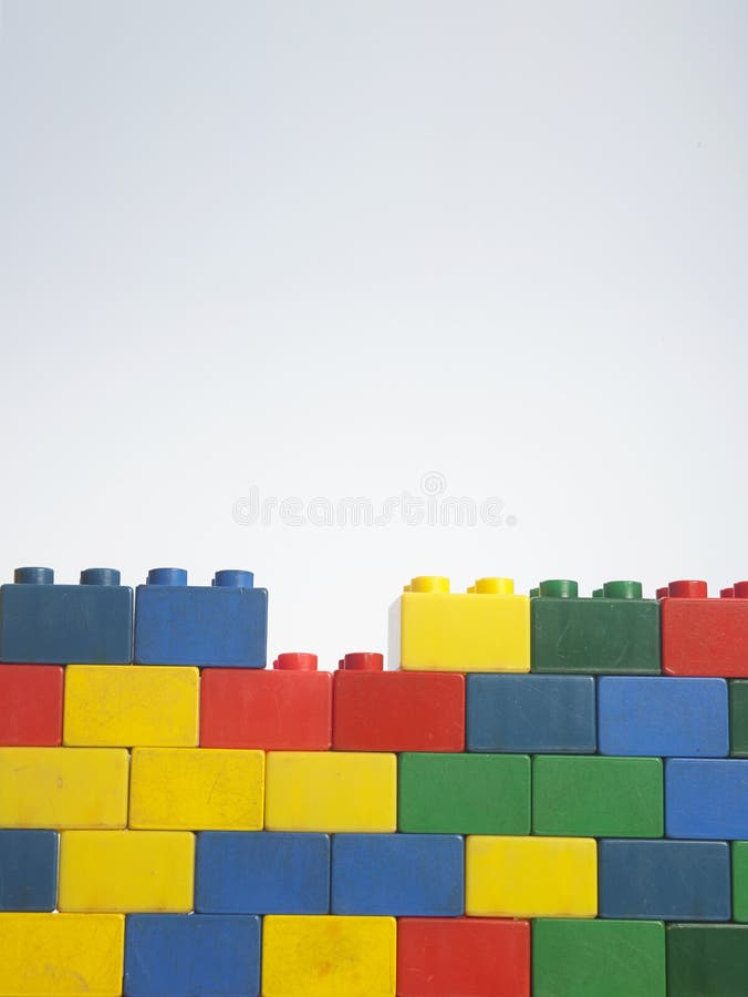 Hand Stack Up Lego Set As Wall White Stock Photos - Free & Royalty-Free ...