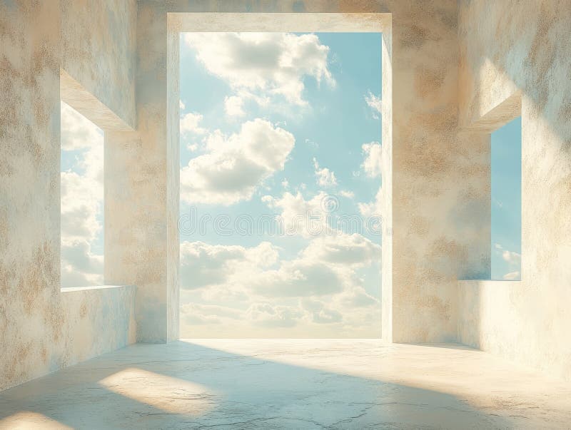Building Walls with Windows and Sky with Clouds Stock Photo - Image of ...