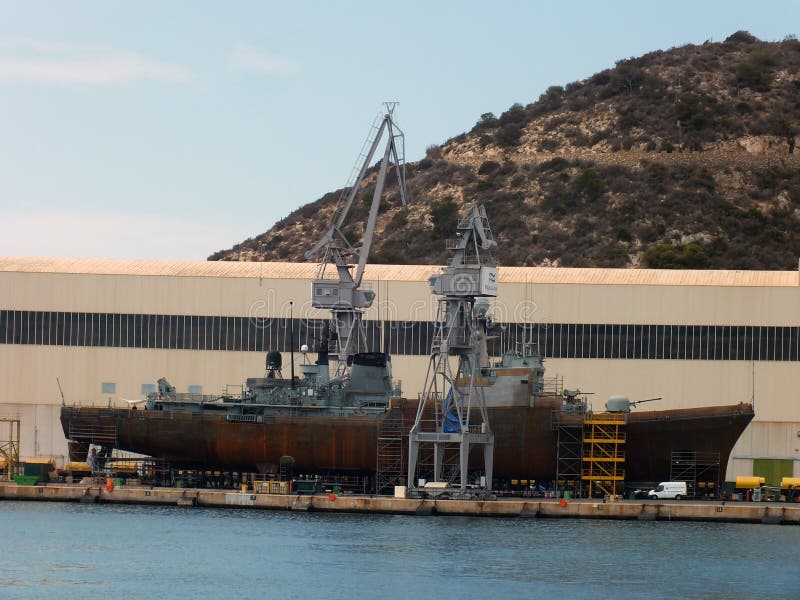 Building a Warship in Spain Editorial Photography - Image of shipyards ...