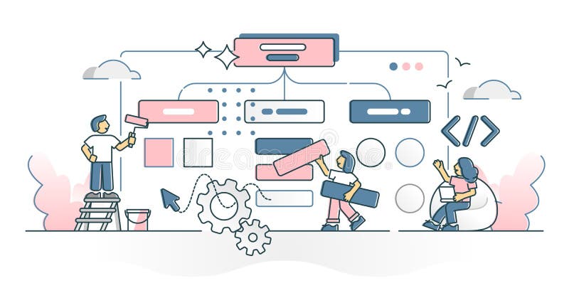 Building Website Links stock vector. Illustration of data - 49545936