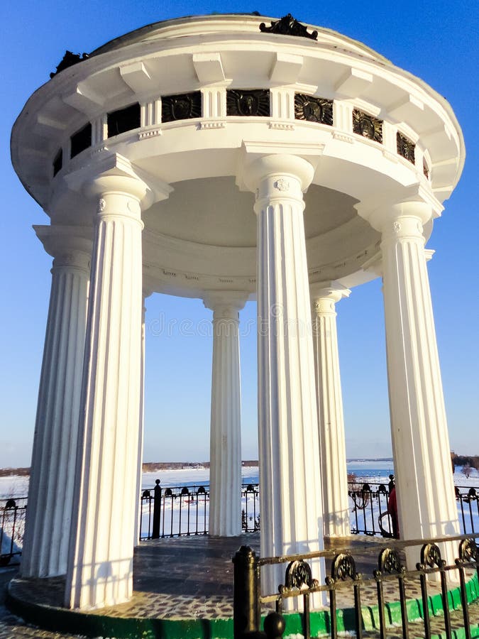 Building White Columns in the Classical Style Stock Image - Image of ...