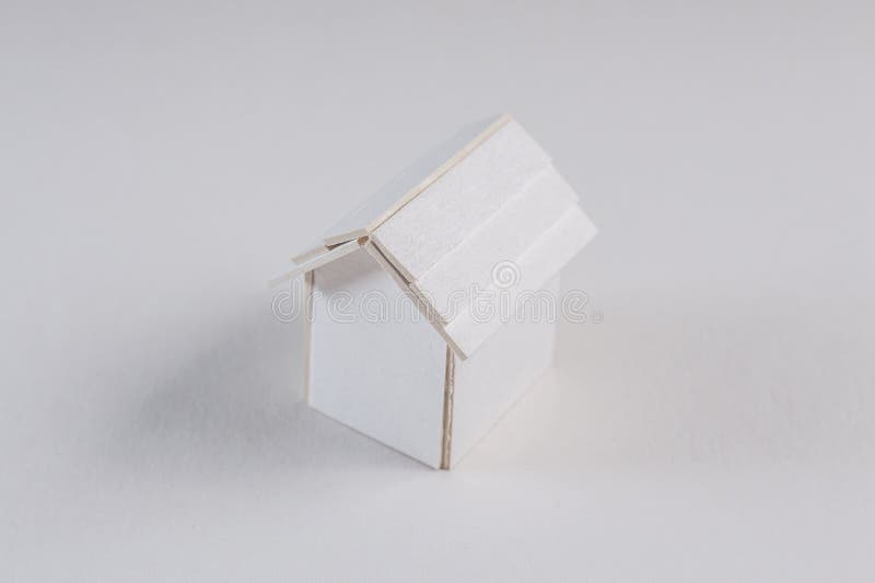 Building White Paper House Image Idea Stock Image - Image of concept ...