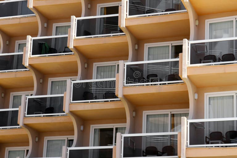 Building Windows with Balconies Stock Image - Image of house, style ...