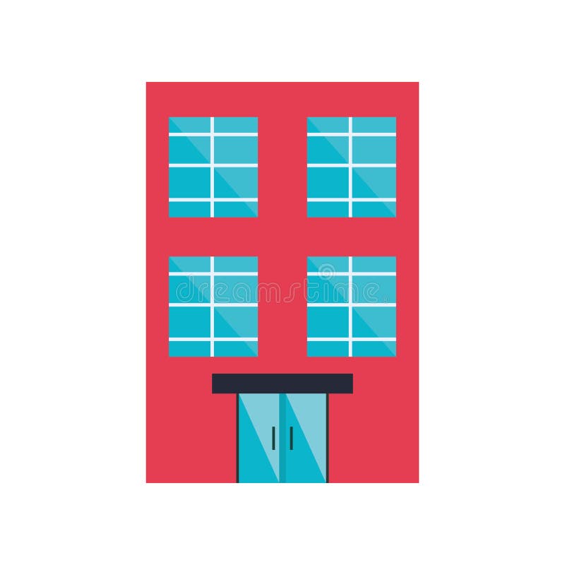 Building with Windows Design Stock Illustration - Illustration of ...
