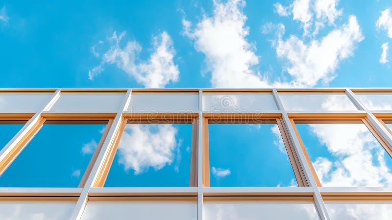 Building Windows Reflecting Blue Sky and Clouds Architecture ...