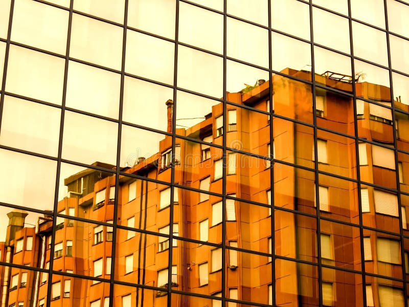 Building Windows with Reflection Stock Image - Image of windows, padova ...