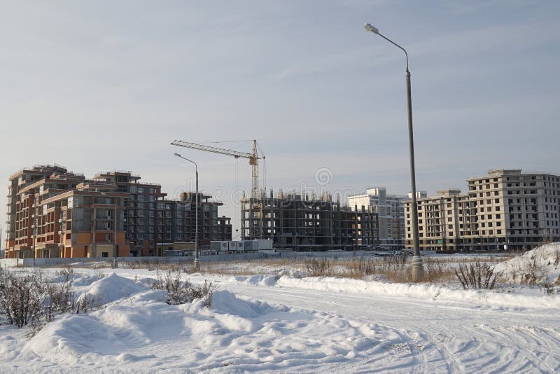 Building, winter stock photo. Image of business, sign - 66580504