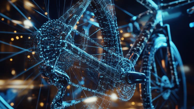 Innovative Manufacturing Process Creating Wireframe Bicycle in ...