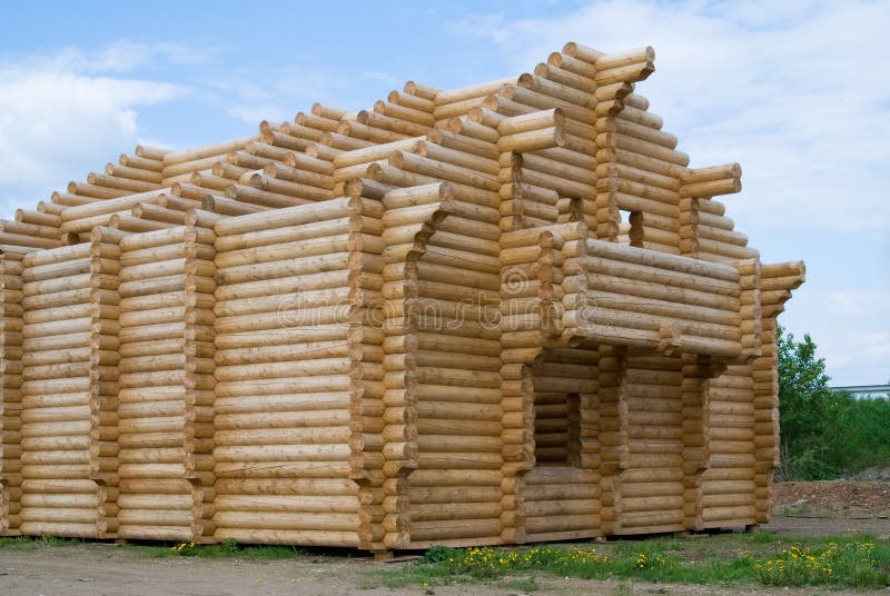 Building of wooden house stock photo. Image of exterior - 9593874