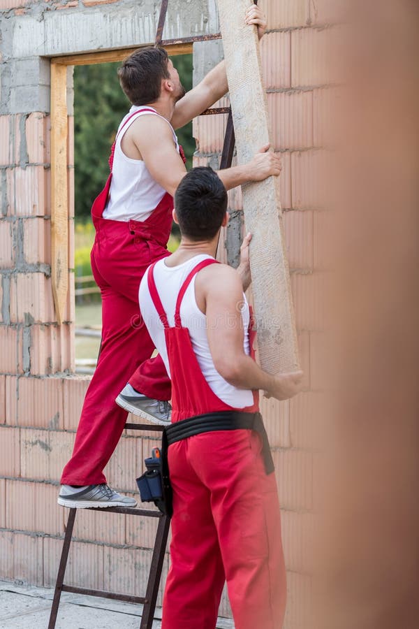Building Workers during Work Stock Photo - Image of horizontal ...