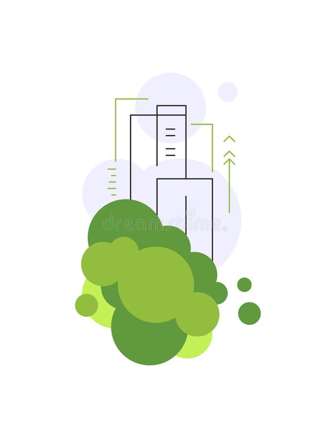 Multi-storey Building. Urbanistic Project Stock Vector - Illustration ...