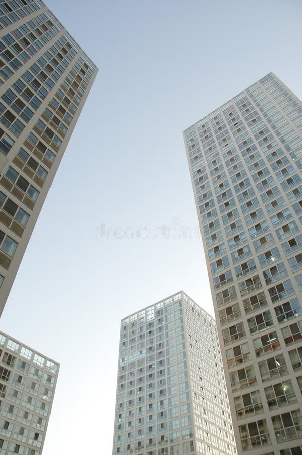Skyscraper down the alley stock image. Image of abstract - 26942115