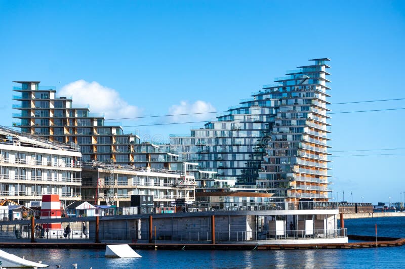 Buildings in Aarhus Docklands, Denmark 2021 Editorial Stock Photo ...