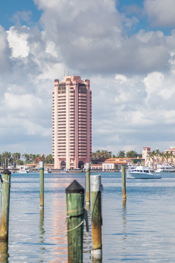 Buildings Along Lake Boca Raton in Boca Raton Florida. Stock Image ...