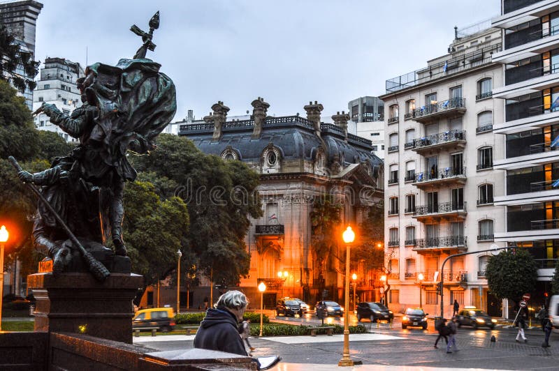 Buildings in Buenos Aires editorial photography. Image of plaza - 81319907