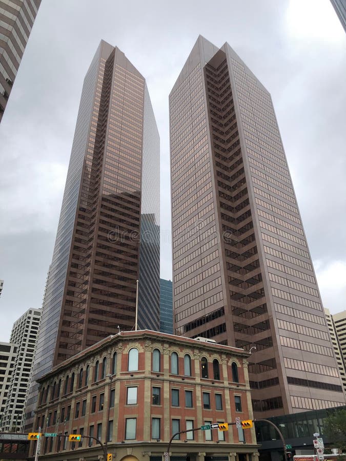Buildings in Calgary stock image. Image of view, street - 193773857