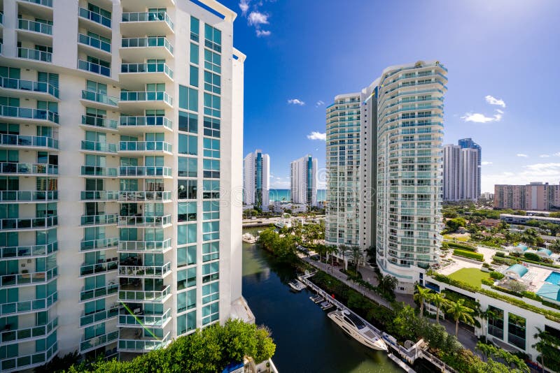 Buildings with Canal Aerial Photo Stock Photo - Image of tower, canal ...